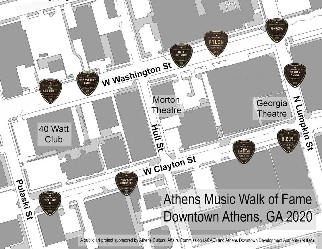 Athens Music Walk of Fame + Map - Athens Cultural Affairs Commission